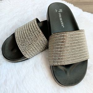 Primark | Shoes | Nwt Primark Rhinestone Jewel Slides | Poshmark